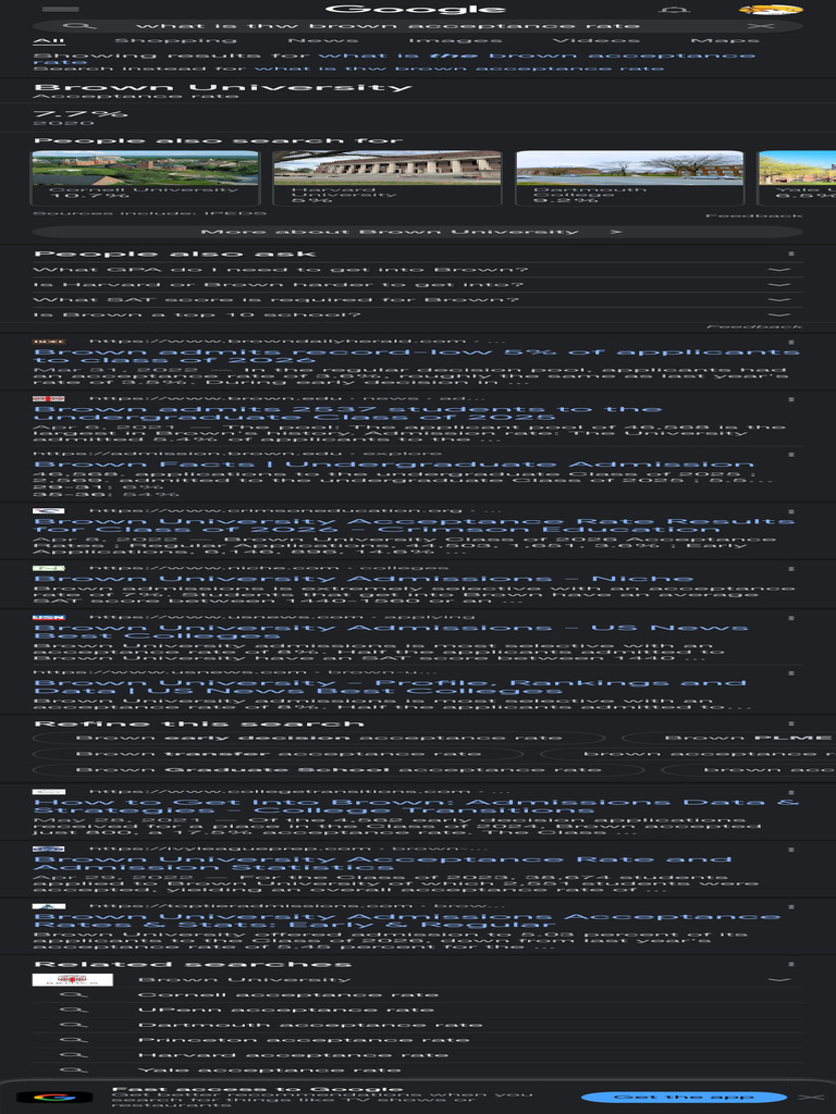 What Is THW Brown Acceptance Rate - Google Search | PDF