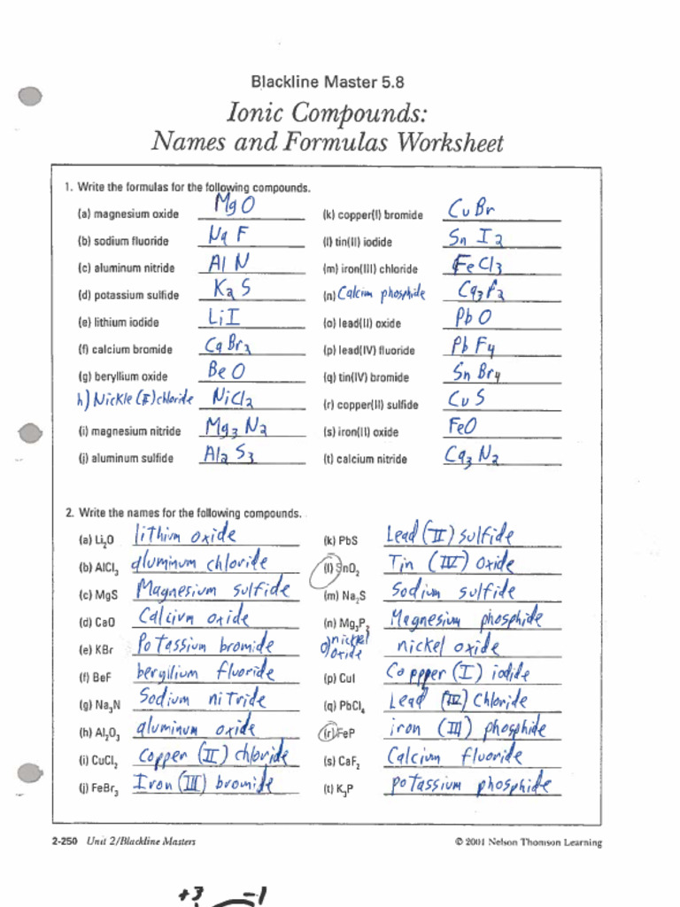 Naming Ionic Poly Tran SOLUTIONS | PDF
