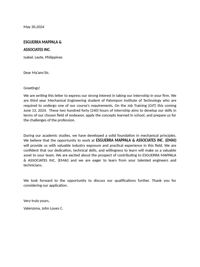 Request Letter | PDF