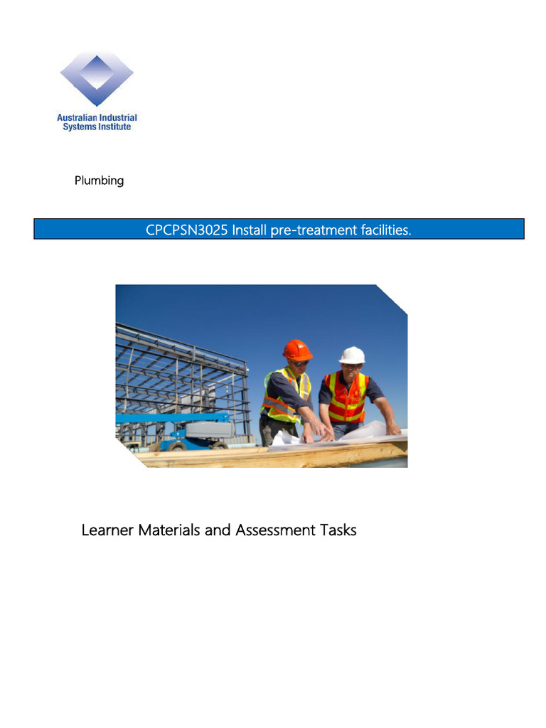 CPCPSN3025 Install Pre-Treatment Facilities | PDF