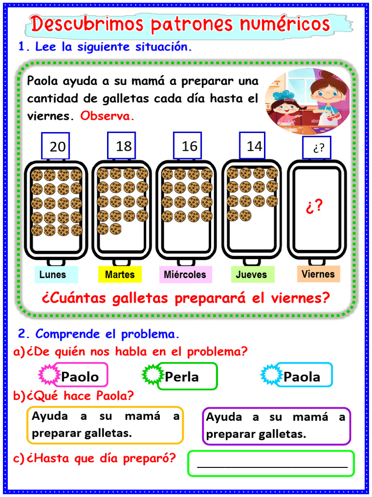 FICHA MAT_DESCUBRIMOS PATRONES NUMÉRICAS (-) (1) | PDF