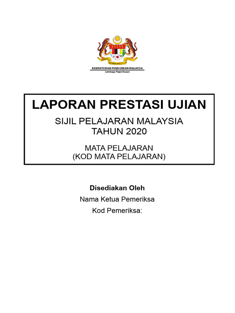 Laporan Prestasi Ujian 2020 | PDF | Student Assessment And Evaluation ...