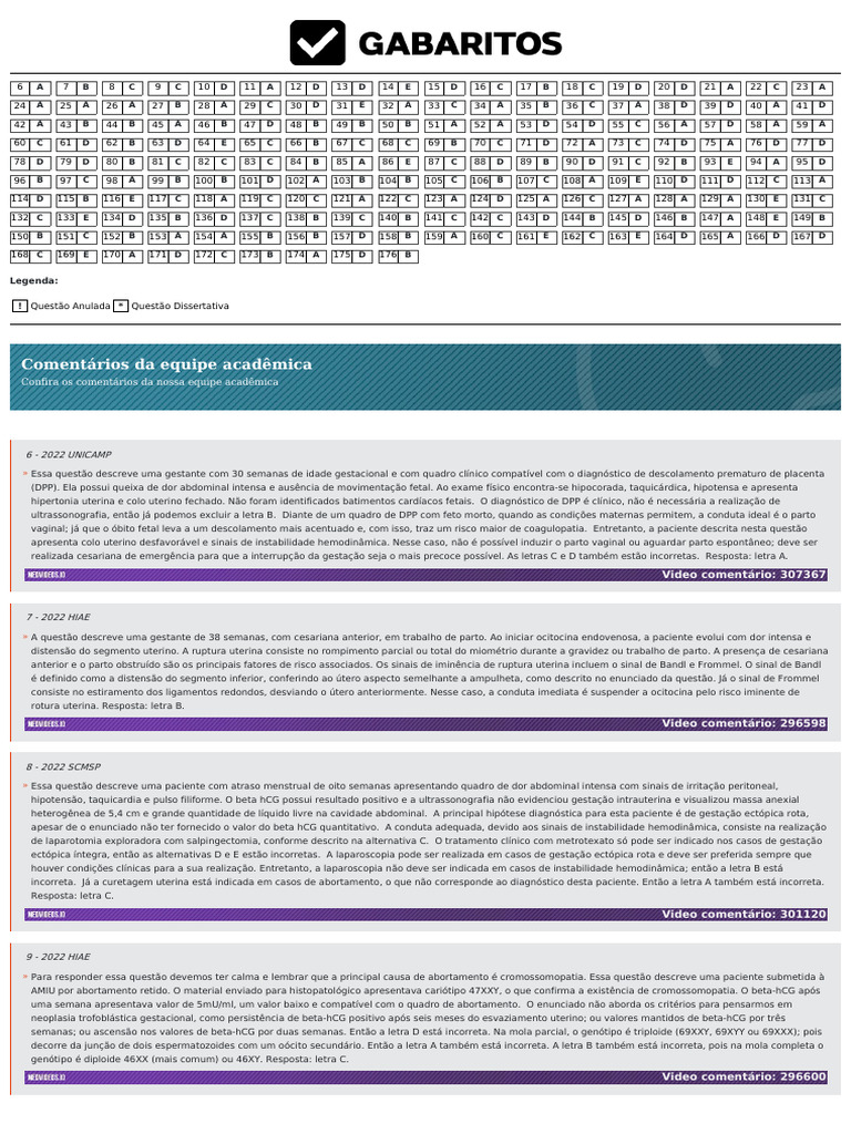 Obs 3 - Gabarito | PDF