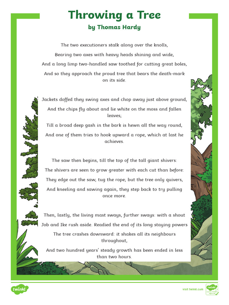 t2 e 41916 Uks2 Throwing A Tree by Thomas Hardy Differentiated Reading Comprehension Activity ...