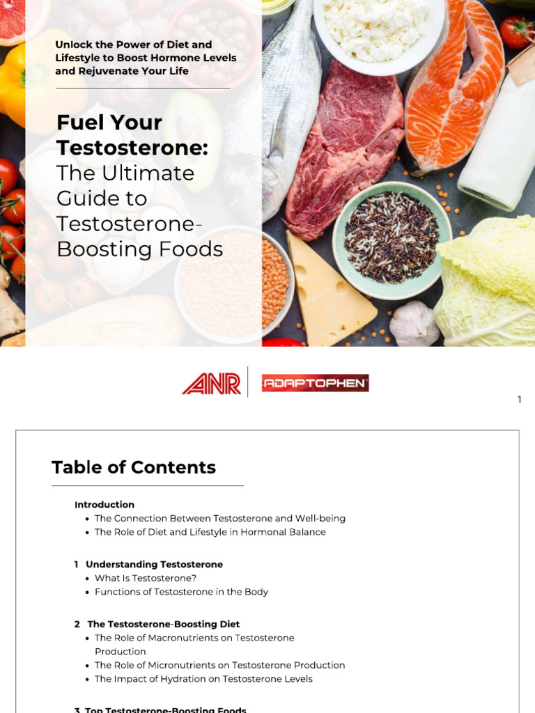 Testosterone-Boosting Diet Guide | PDF | Fat | Testosterone