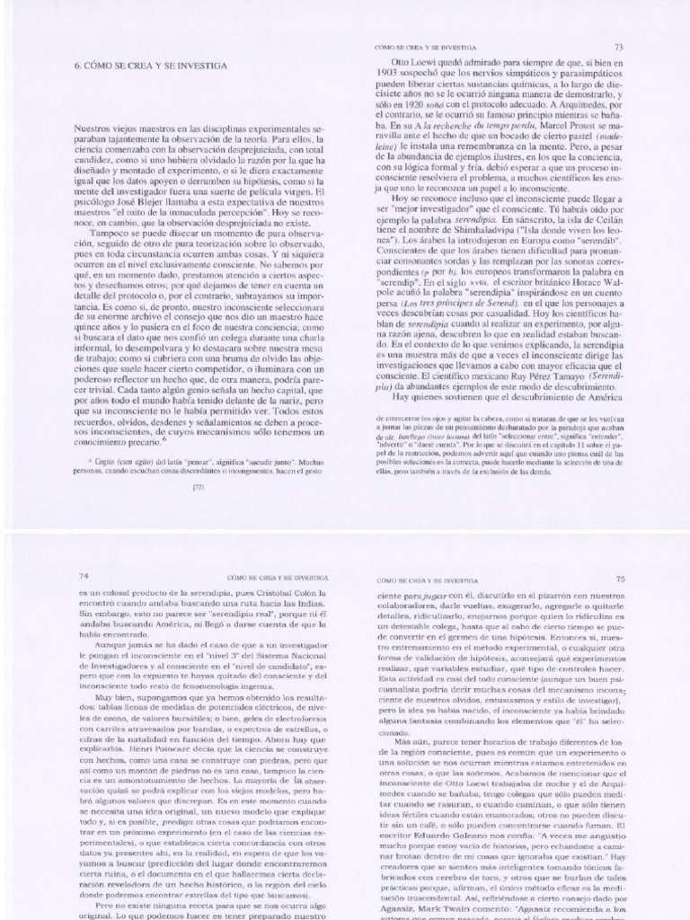 Lectura 8. Cómo Se Crea y Se Investiga. | PDF