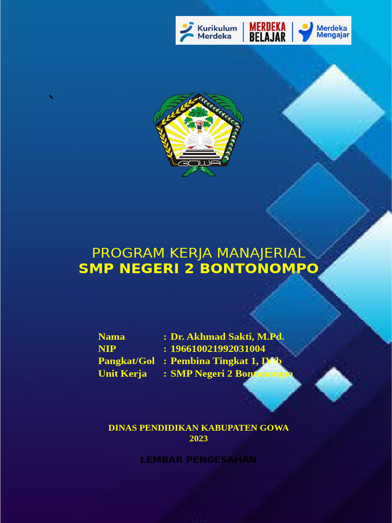 4.1 Cover Program Kerja Sekolah | PDF