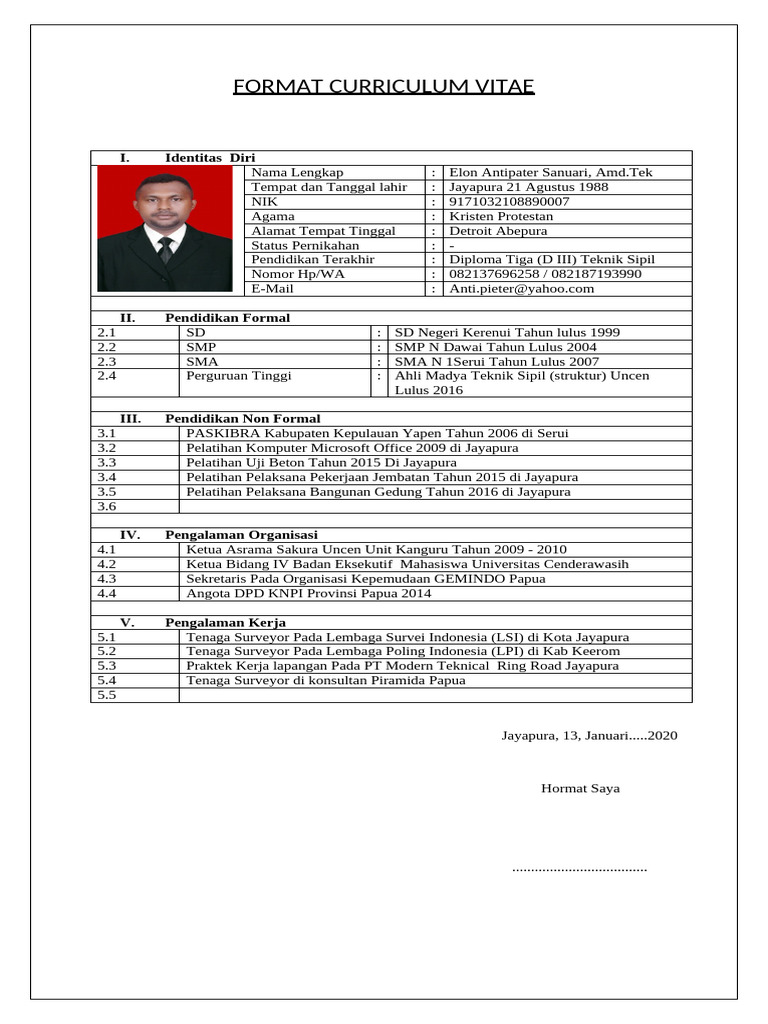 CV Anti Sanuary | PDF