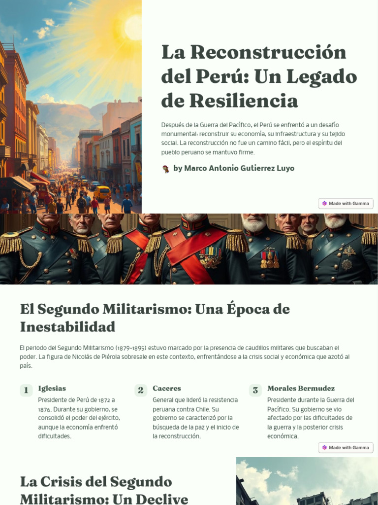 La Reconstruccion Del Peru Un Legado de Resiliencia | PDF