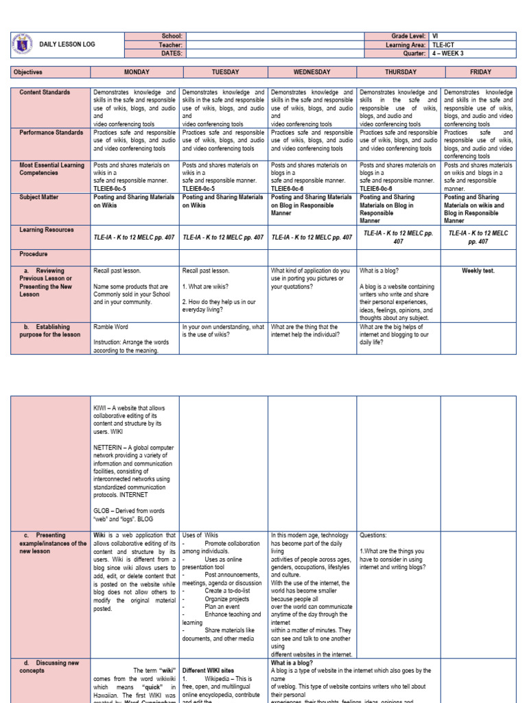Dll-Tle - Ict q1 - Week 3 | PDF