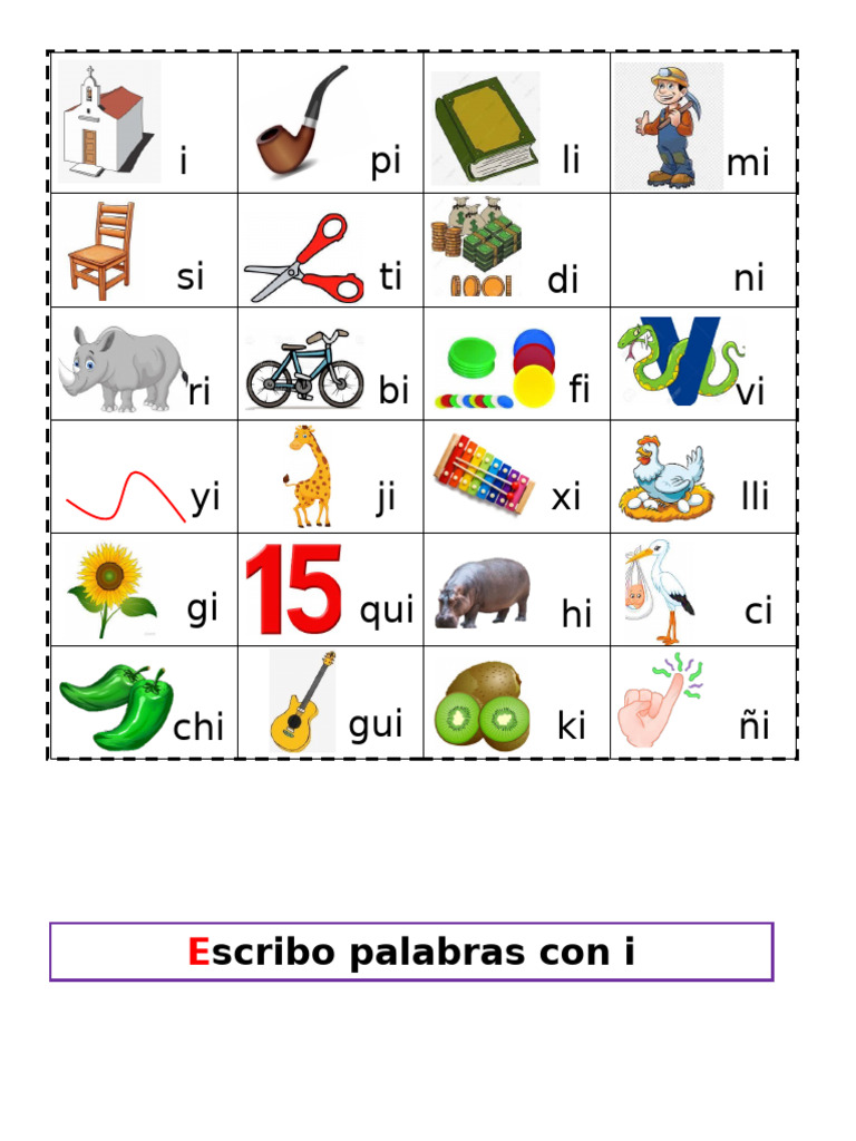 1 Cartilla 3 - Silabas Con I | PDF