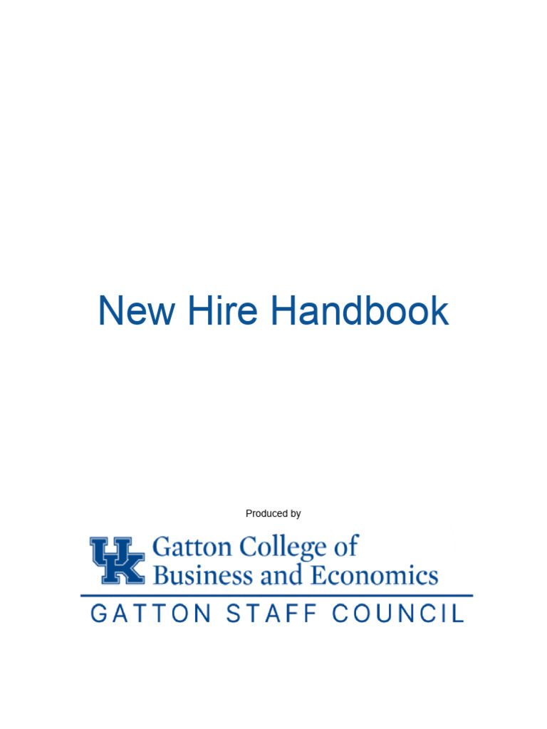 New Hire Handbook | PDF