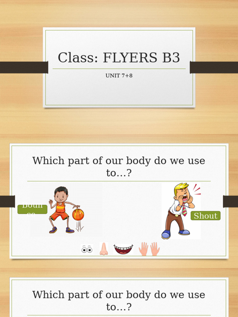 Fun For Flyers Unit 7+8 | PDF