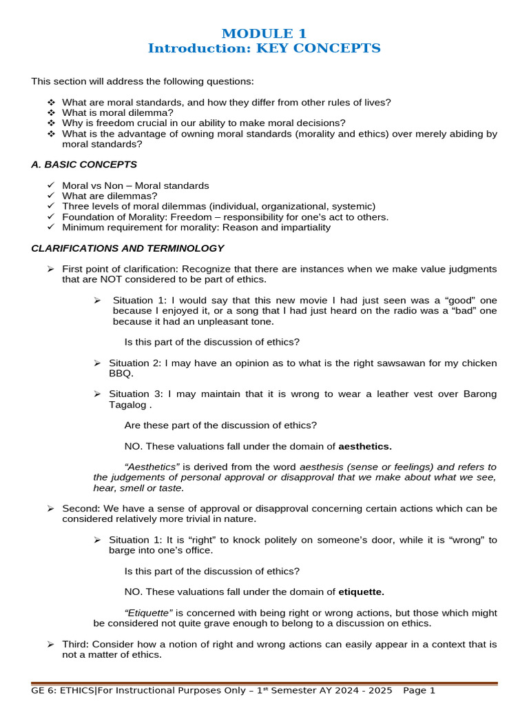 Introduction: KEY CONCEPTS | PDF