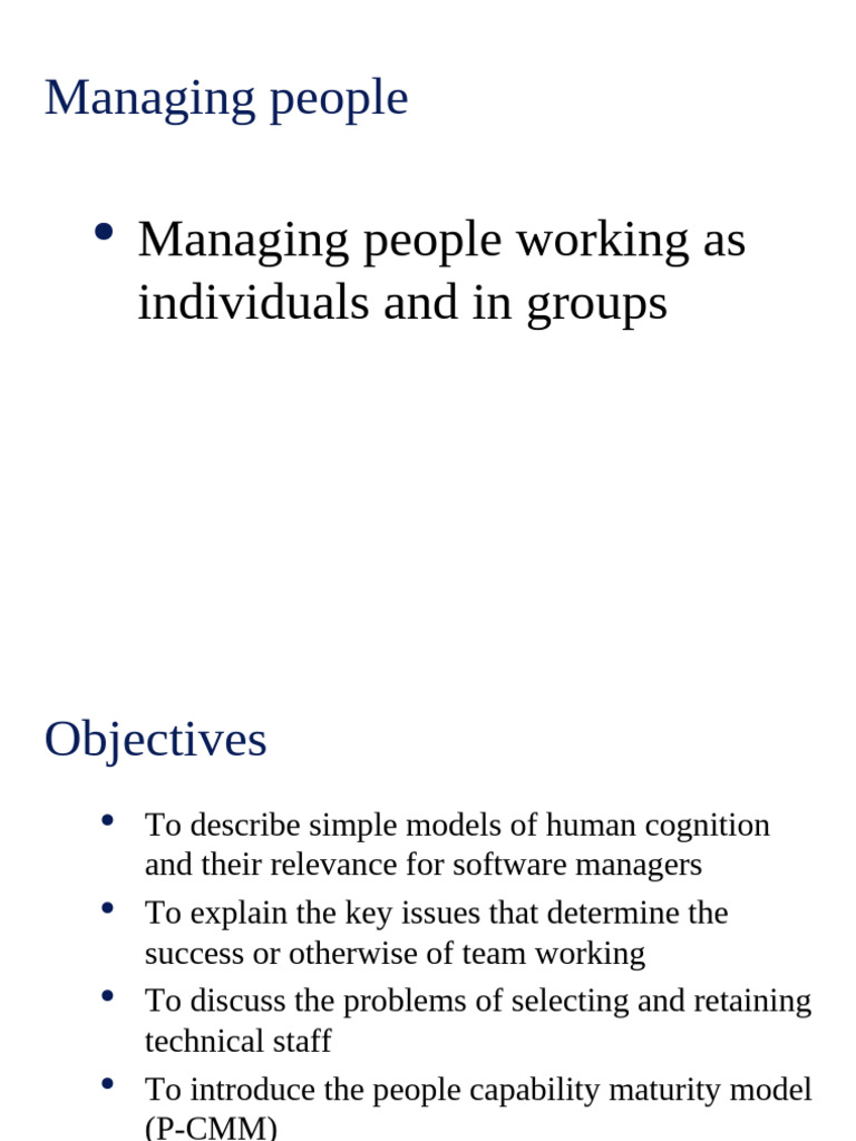 Managing People | PDF