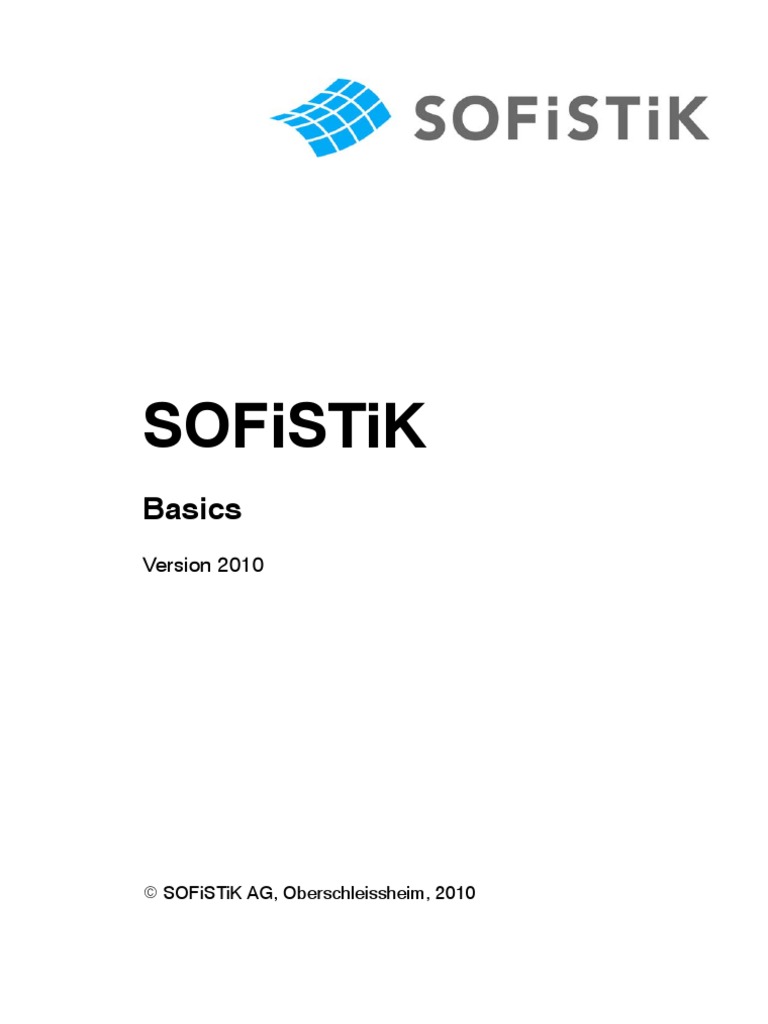 Sofistik 1 | PDF