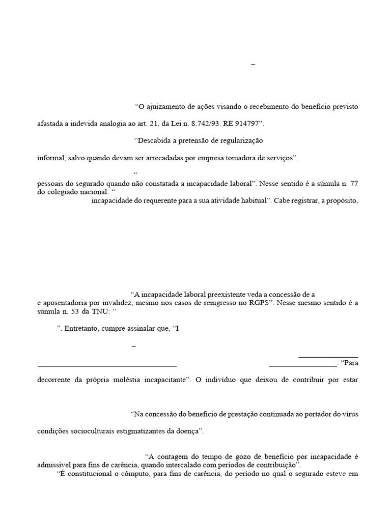 Teses Importantes em Matéria Previdenciária - TNU, STJ e STF ...