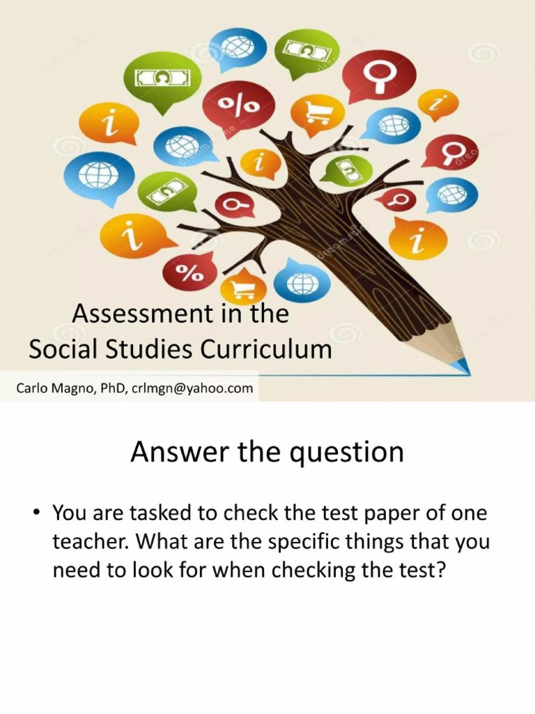 Assessment in The Soc - Science Curriculum | PDF