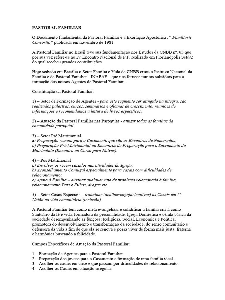 PASTORAL FAMILIAR | PDF
