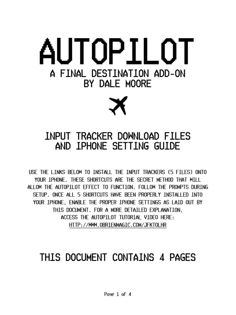 Input Tracker Downloads & Iphone Settings Guide | PDF