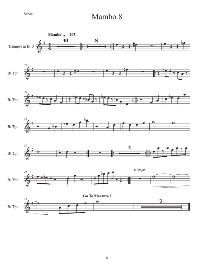 Mambo 8 TR 3 - Score | PDF