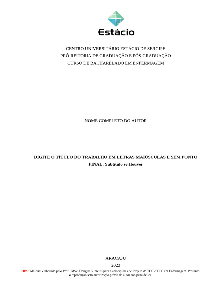 Modelo de Projeto de Pesquisa - Est Cio | PDF