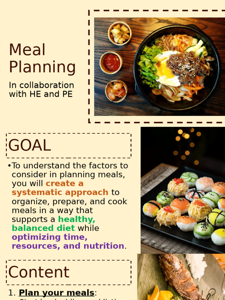 Meal Planning | PDF