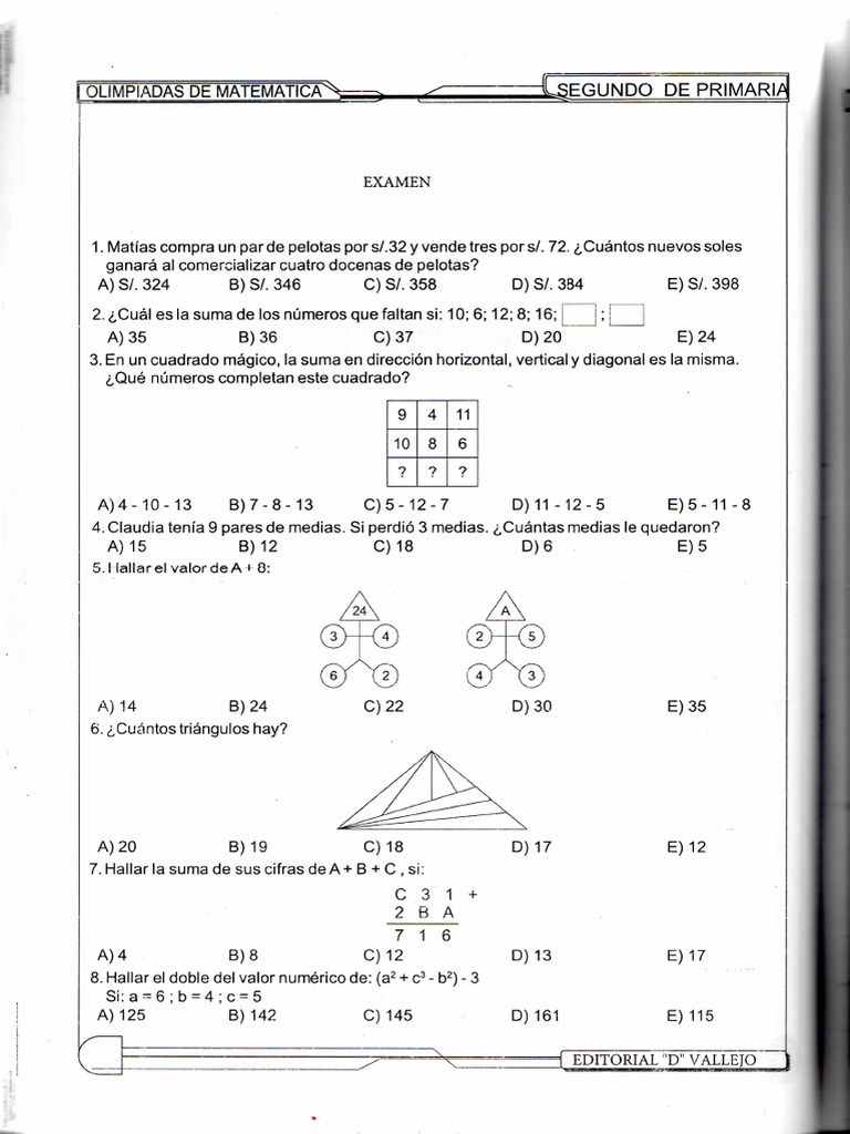 Examen Matematica | PDF