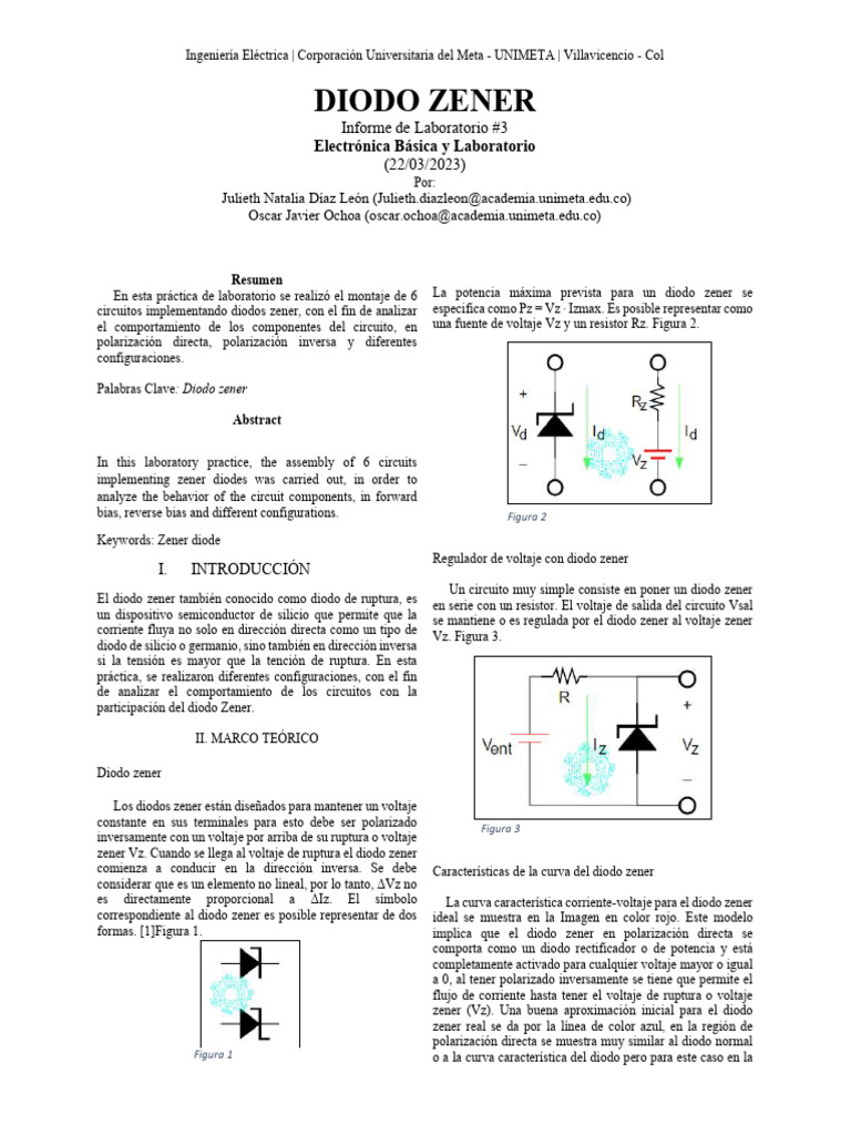 Laboratorio Diodo Zener | PDF