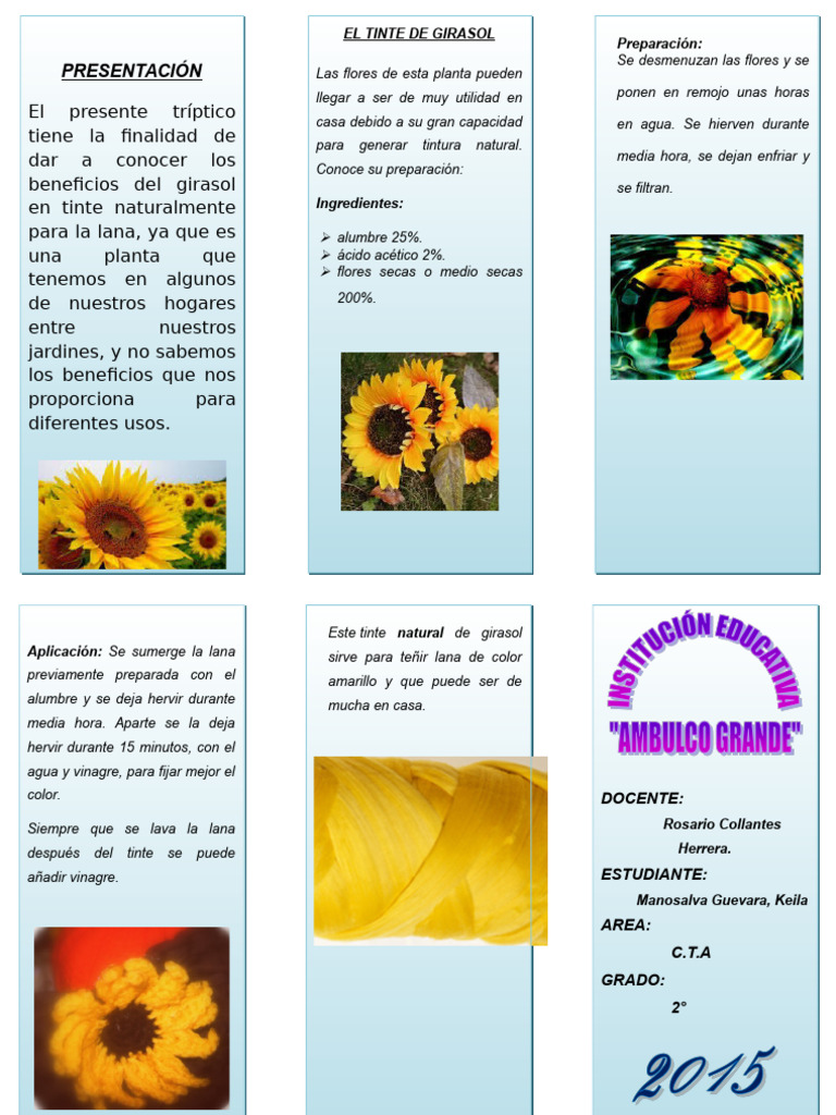 TRIPTICO SOBRE EL GIRASOL | PDF
