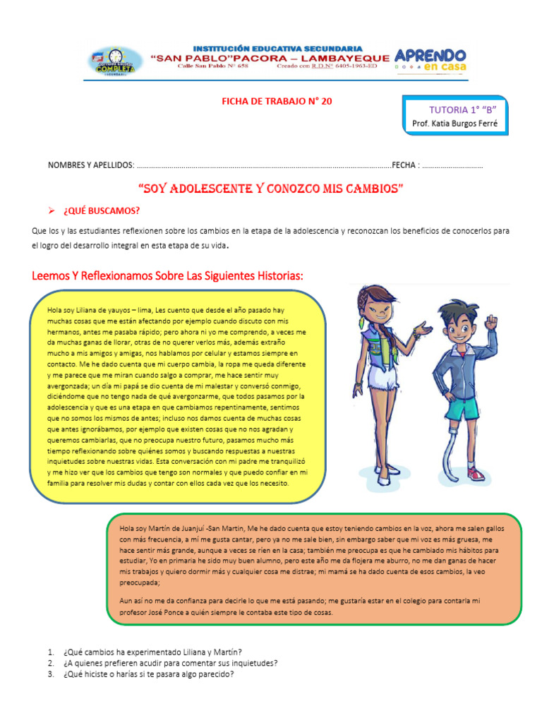 Soy Adolescente Conosco Mis Cambios | PDF