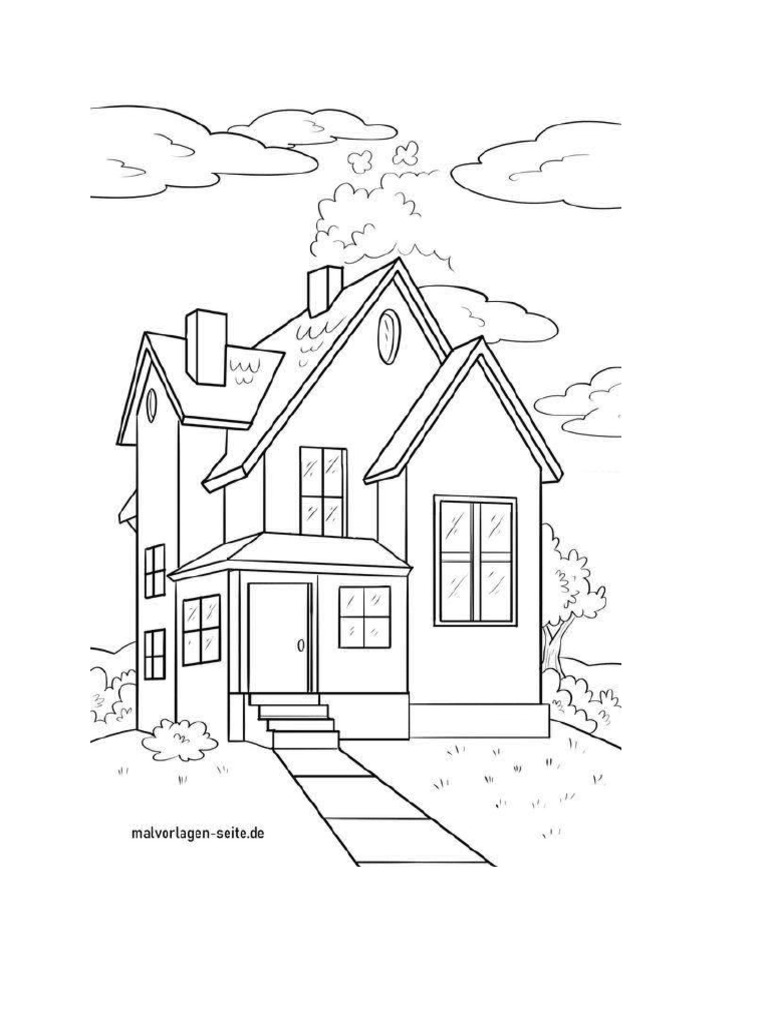 Coloring House 21 | PDF