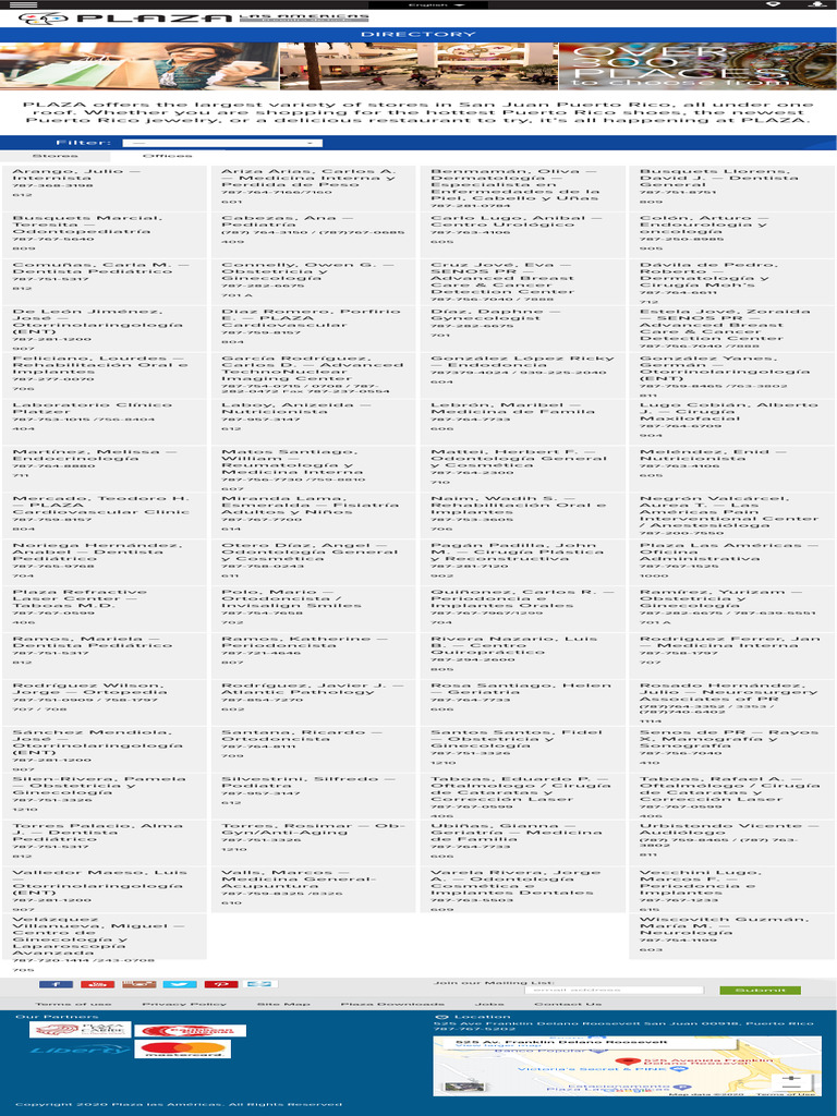 Directory Plaza Las Americas San Juan, Puerto Rico | PDF
