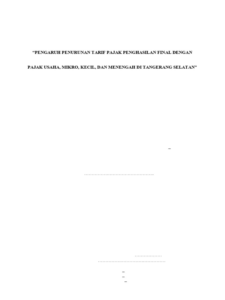 Indikator & Variable Penelitian | PDF