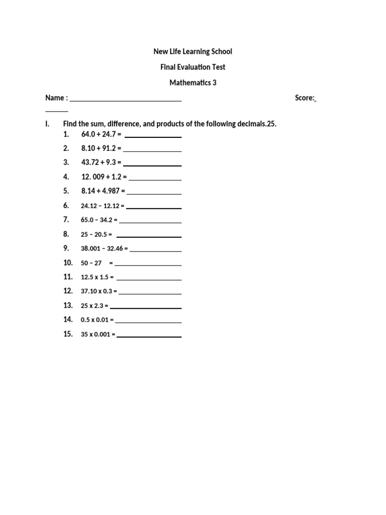 Math 3 Final | PDF