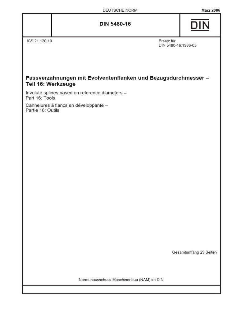 Din 5480-16 2006-03 | PDF