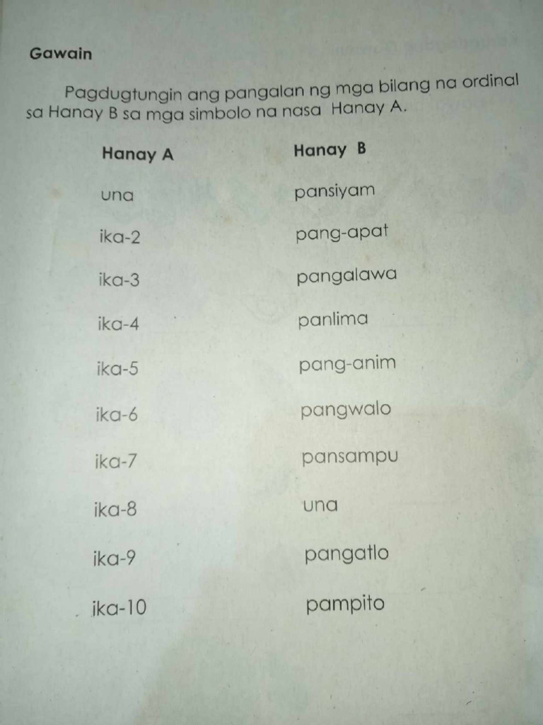Pinoy Grade 1 Worksheet 3 | PDF