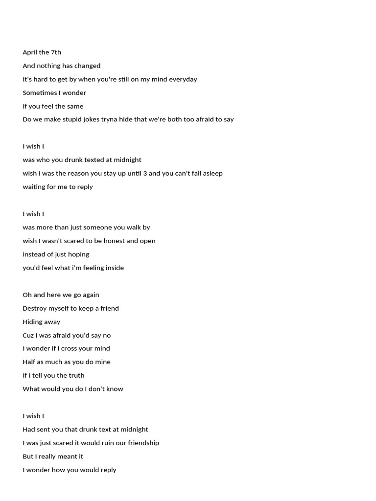 Midnight Texts and Hidden Feelings | PDF