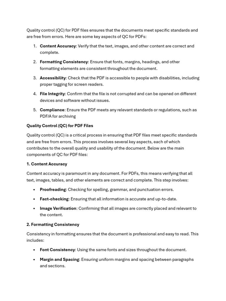 Quality Control | PDF