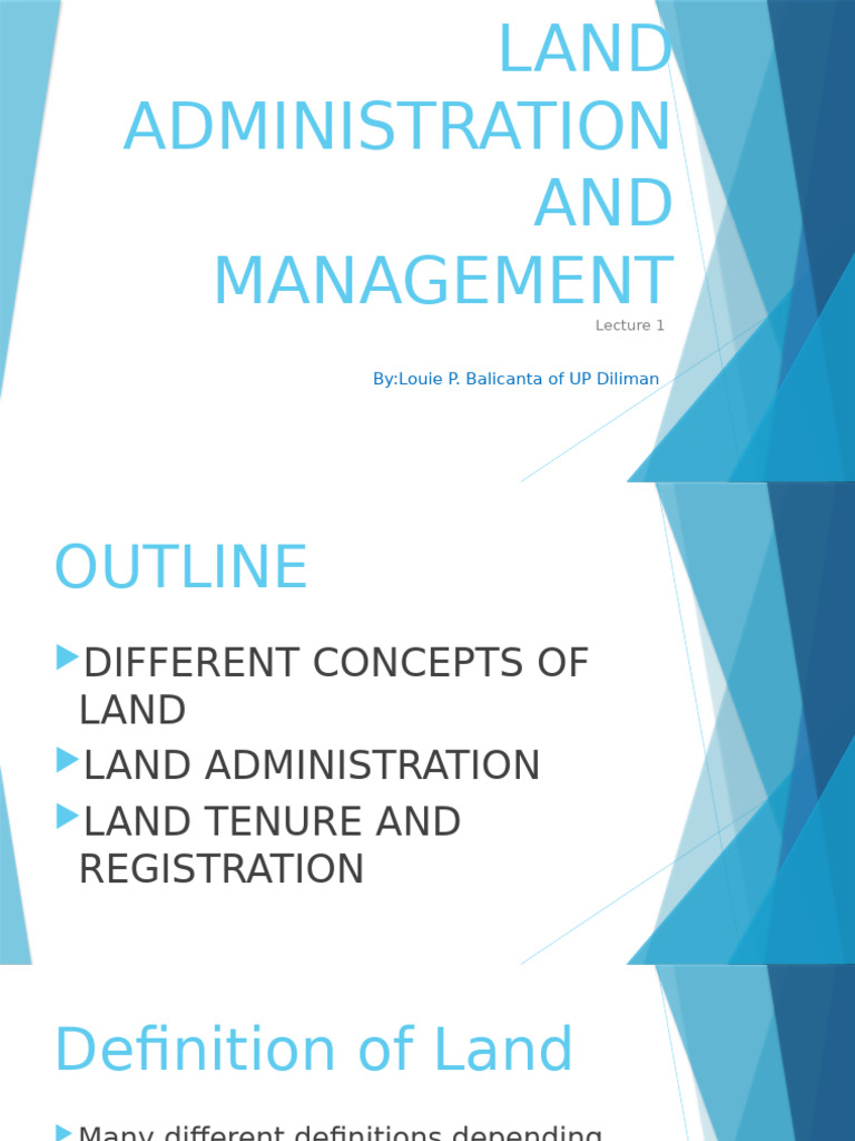Land Admin. and Mgt. 1 | PDF