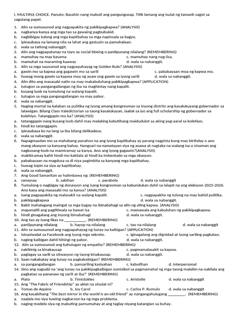Esp8-Tq (2nd Quarter) | PDF | Politics