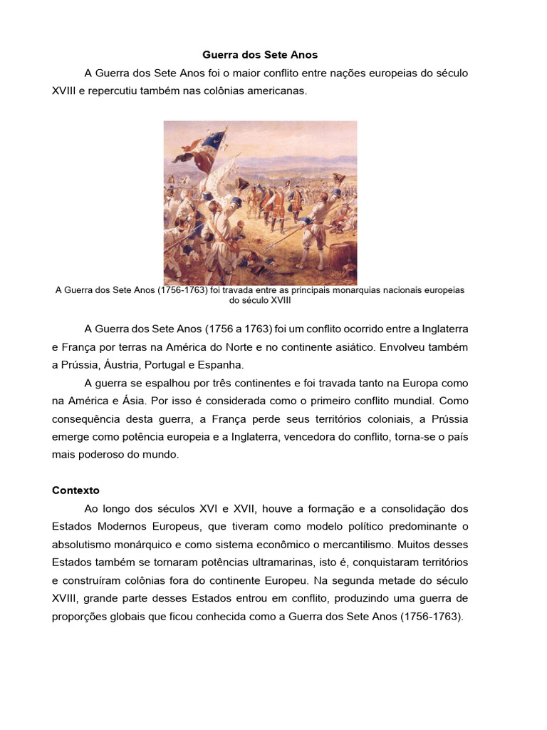 Guerra Dos Sete Anos | PDF