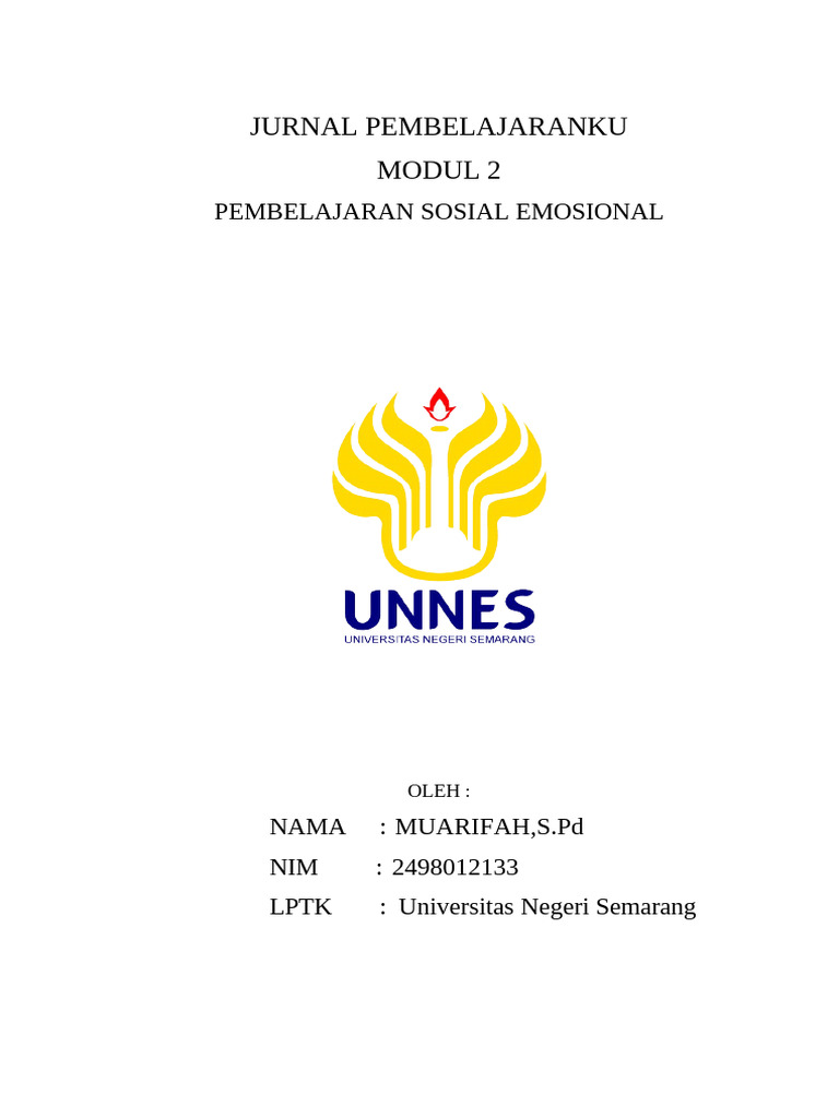 Jurnal Pembelajaranku Modul 2 Pembelajaran Sosial Emosional | PDF