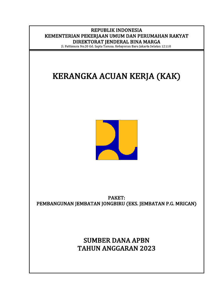Kak Pembangunan Jembatan Jongbiru 2023 - Compress | PDF