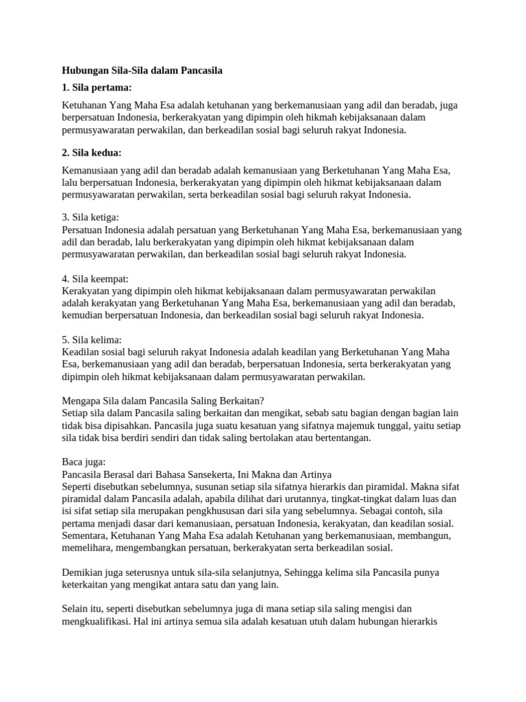 Hubungan Sila | PDF