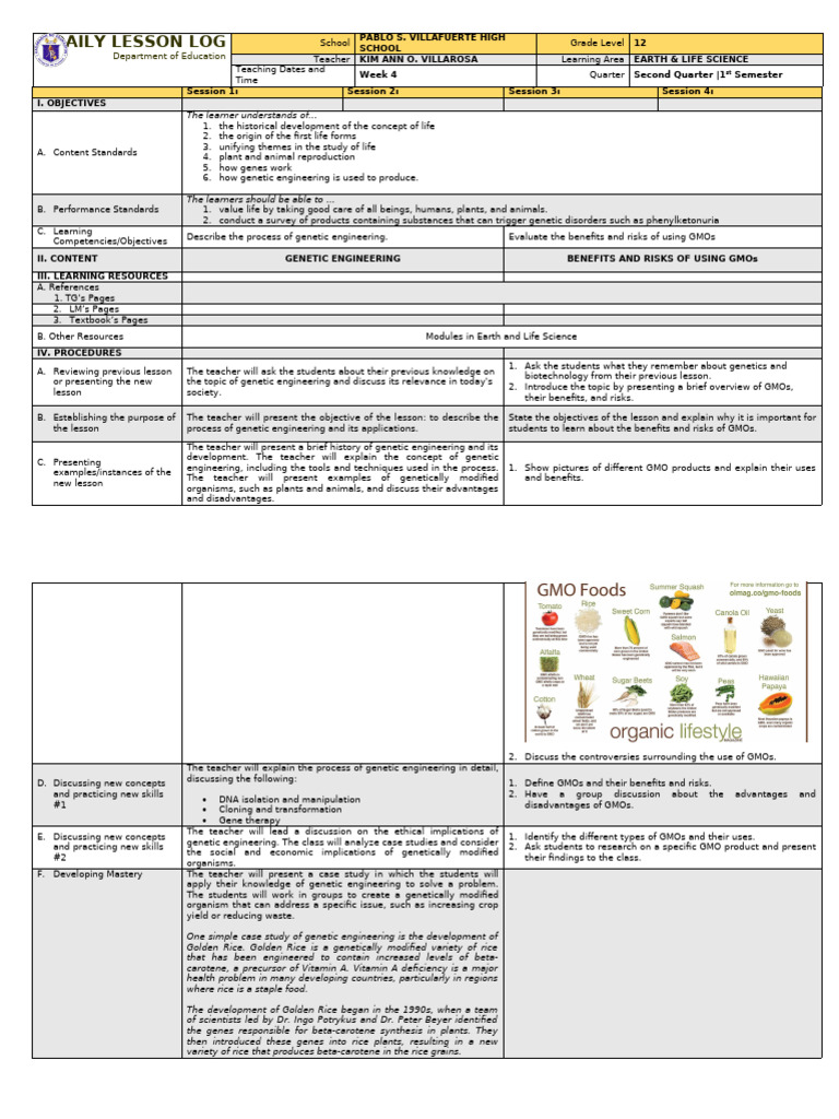 DLL Els Quarter 2 Week 4 | PDF