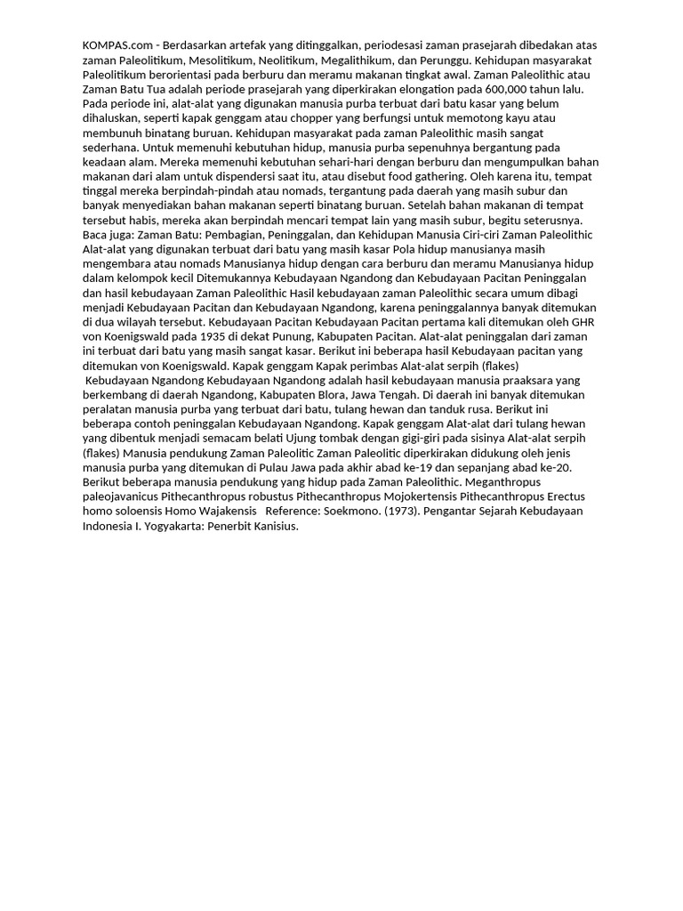 Peninggalan Zaman Purba | PDF