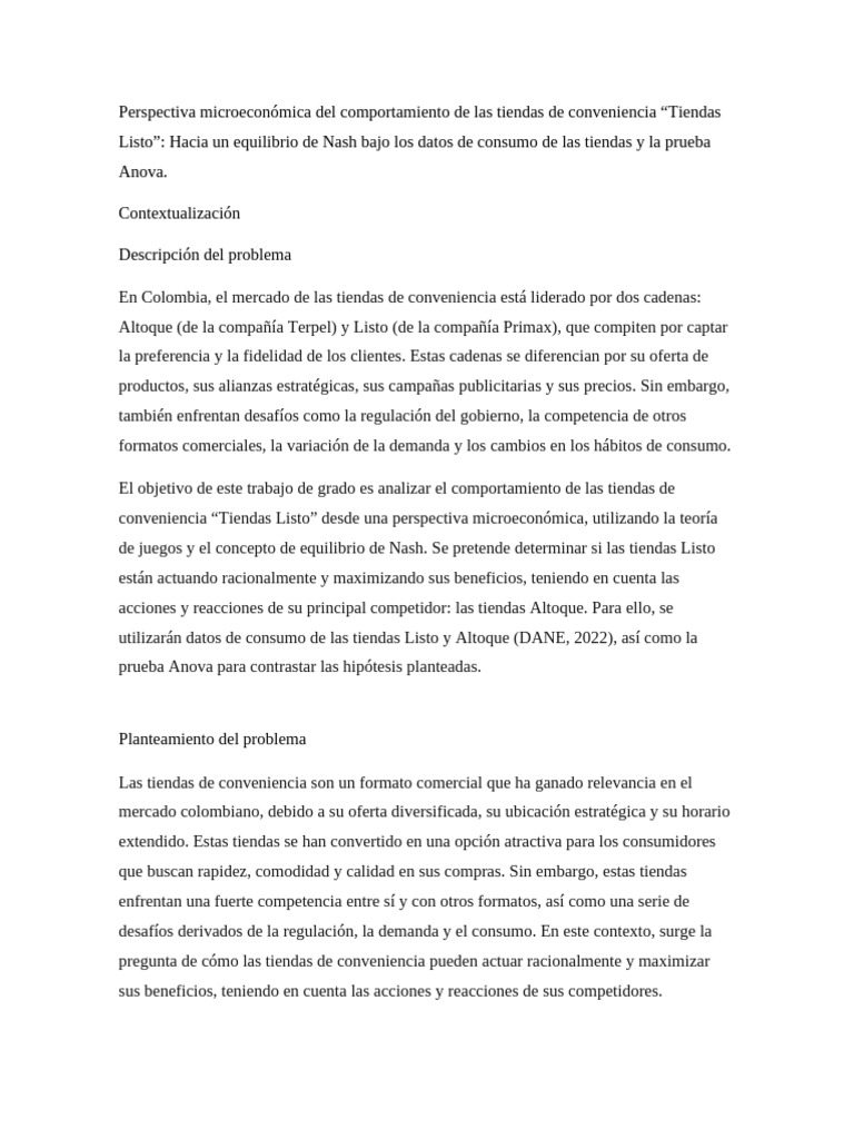 Anteproyecto Tiendas Listo | PDF