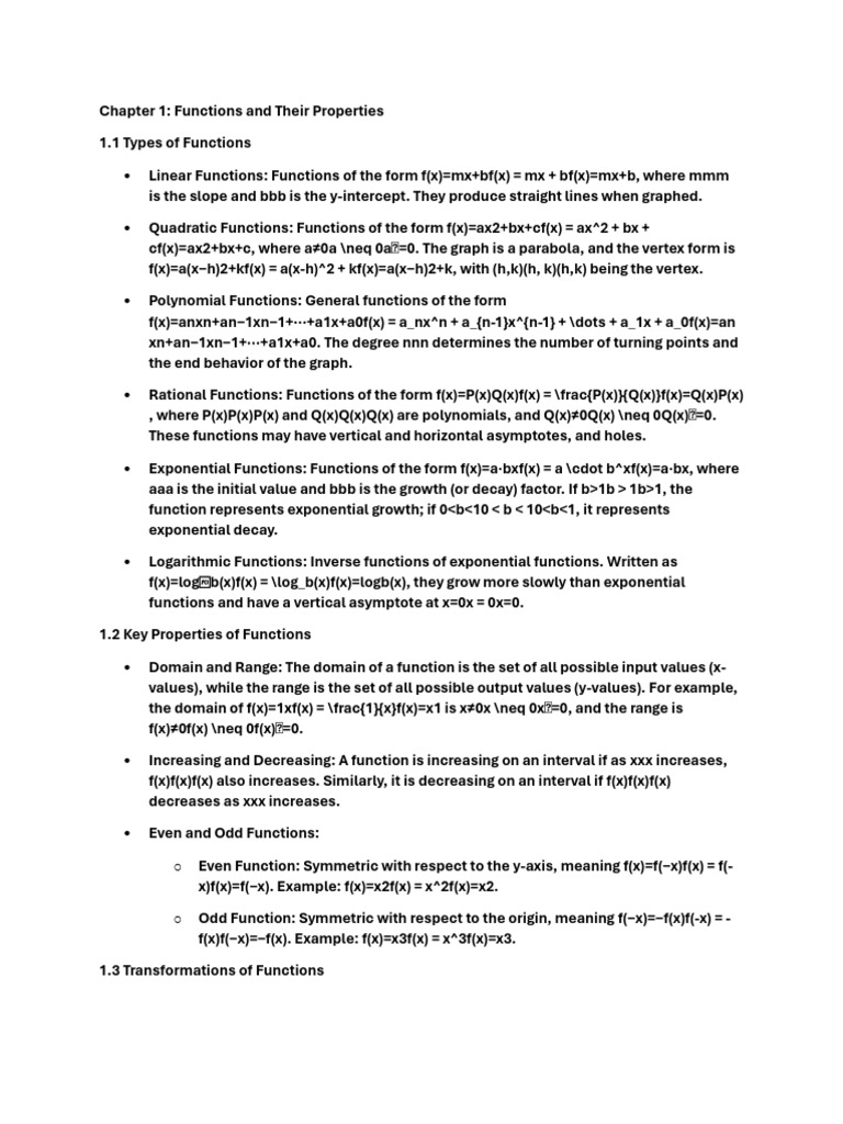 Algebra 2 Chapter 1 | PDF