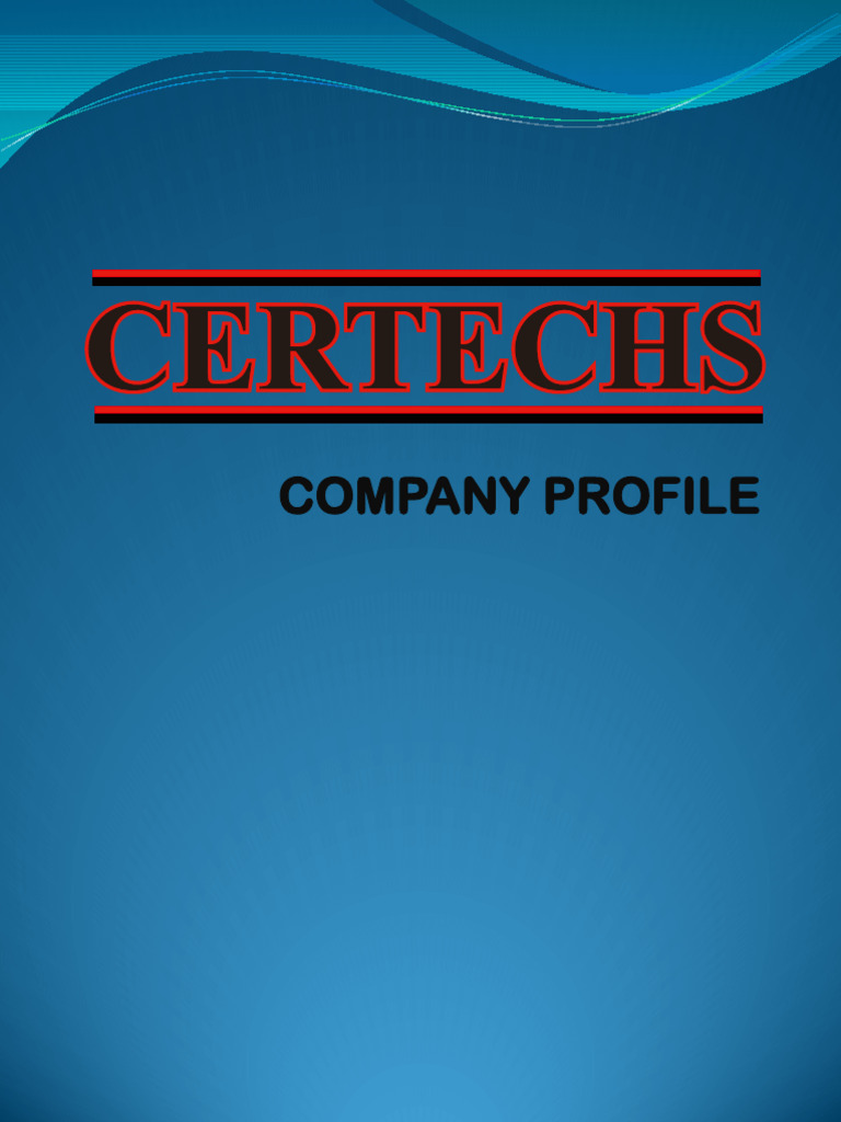 Company Profile Certechs | PDF